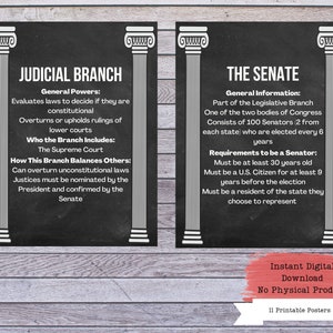 US Government Posters, History Decor, History Poster, Social Studies ...