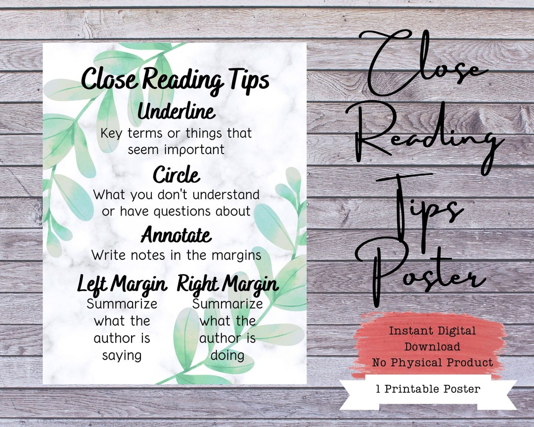 English Classroom Poster, English Teacher, Literature Poster, Reading ...