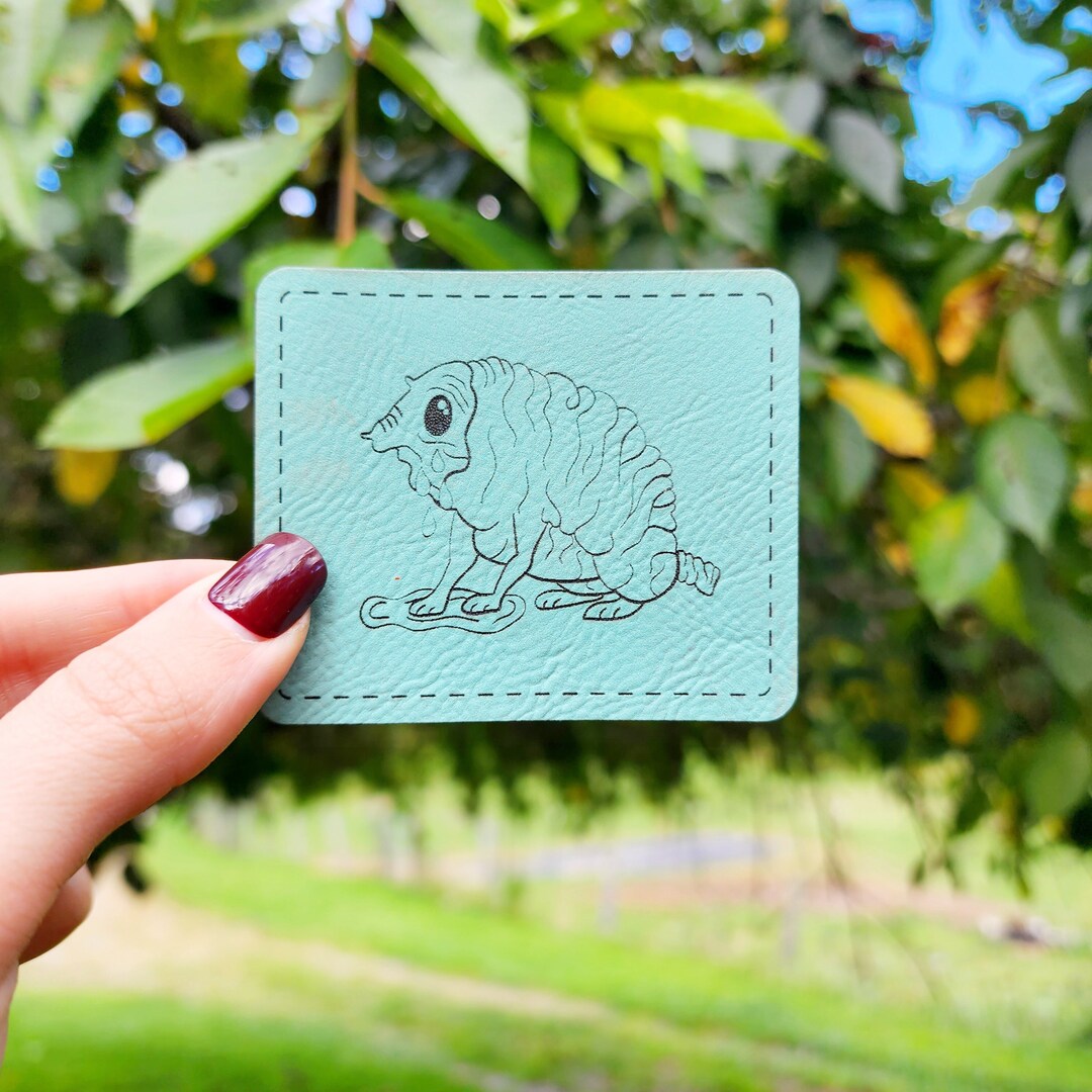 Iron on Leatherette Squonk Patch, Cryptid Patch, Engraved Patch, Squonk ...