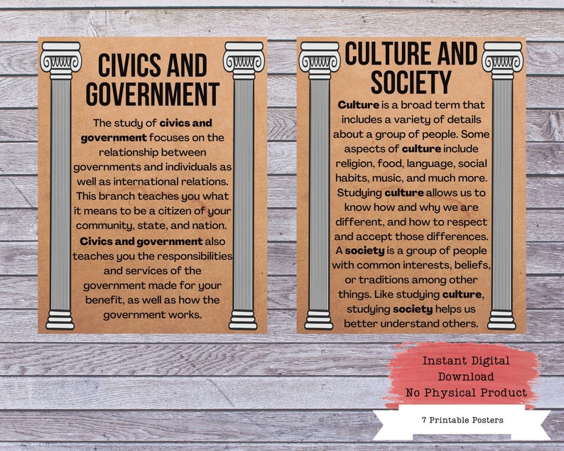 Social Studies Branches History Classroom History Class - Etsy