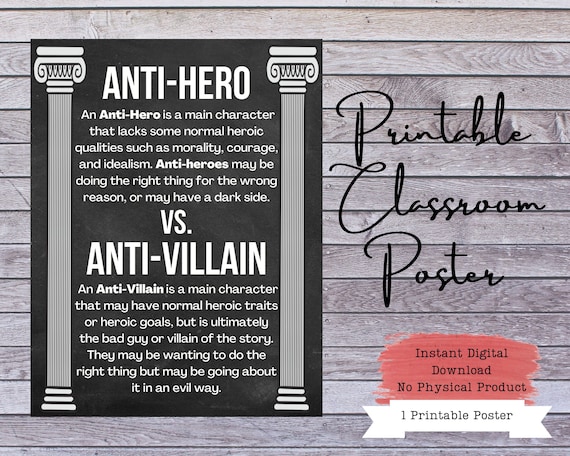 Anti Hero English Classroom Poster English Teacher - Etsy