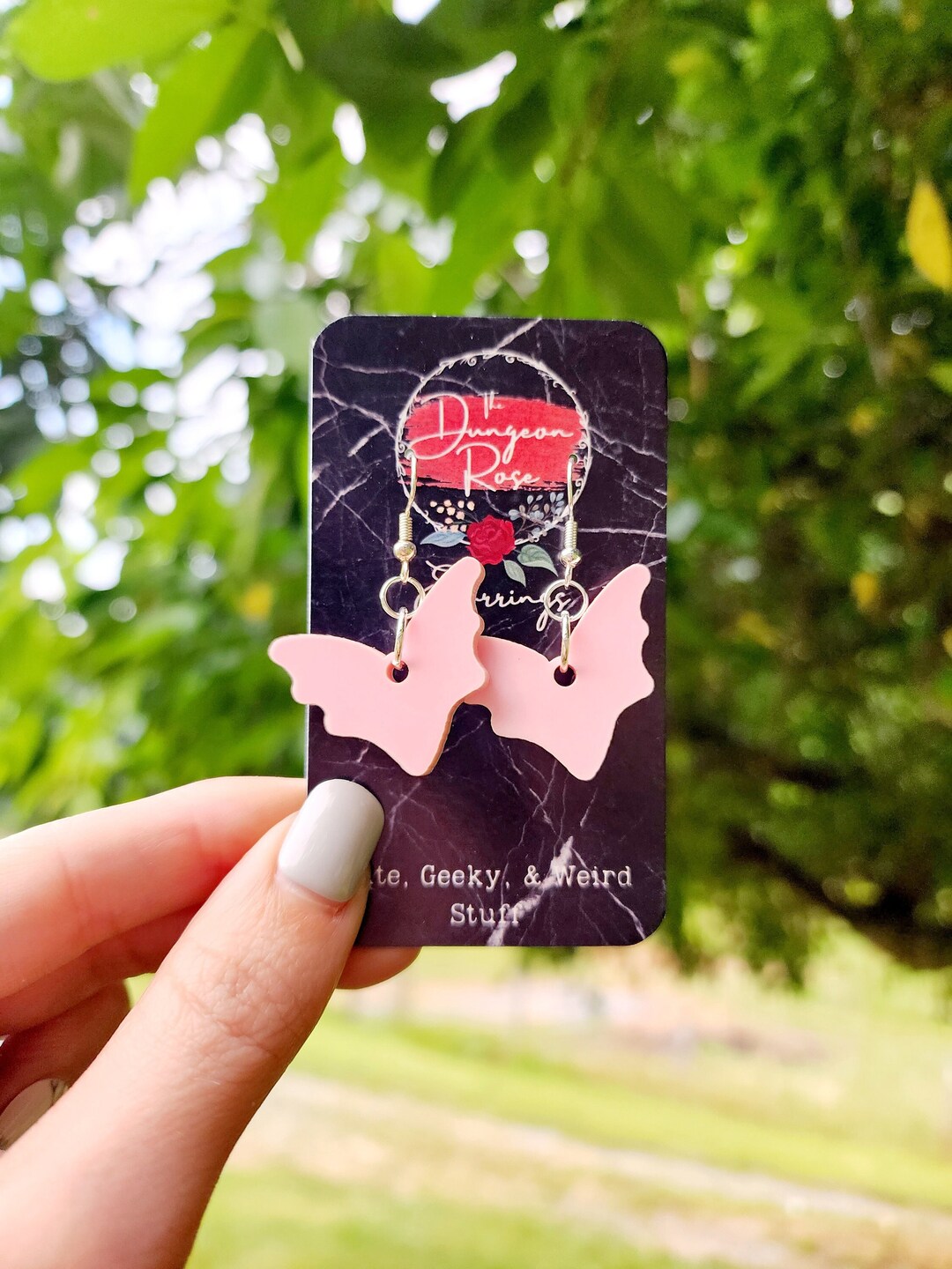 Pastel Goth Bat Earrings Dangle, Bat Accessories, Bat Gifts for Her ...