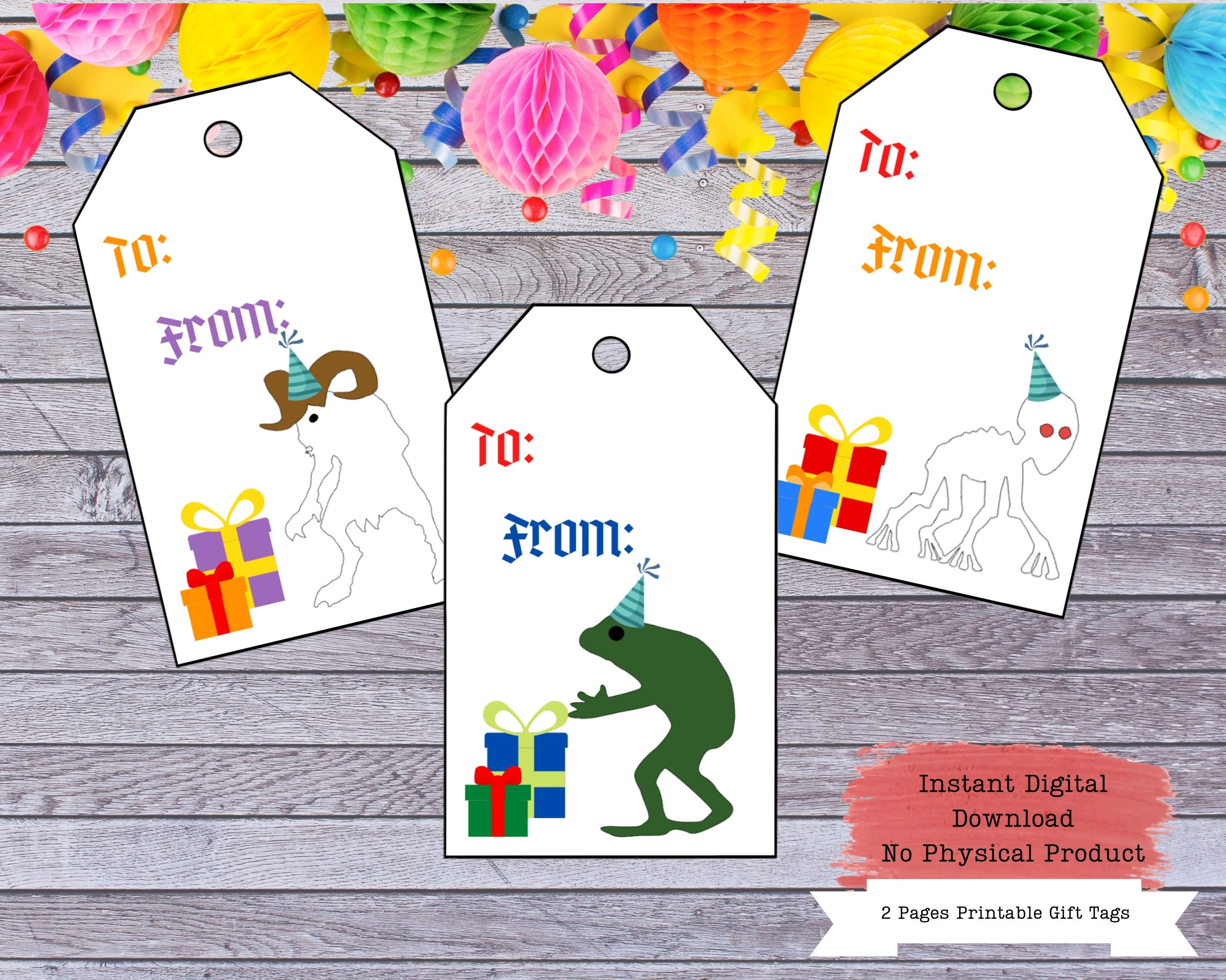 Cryptid Gift Tags Birthday Gift Tags Cryptid Core Cryptid - Etsy