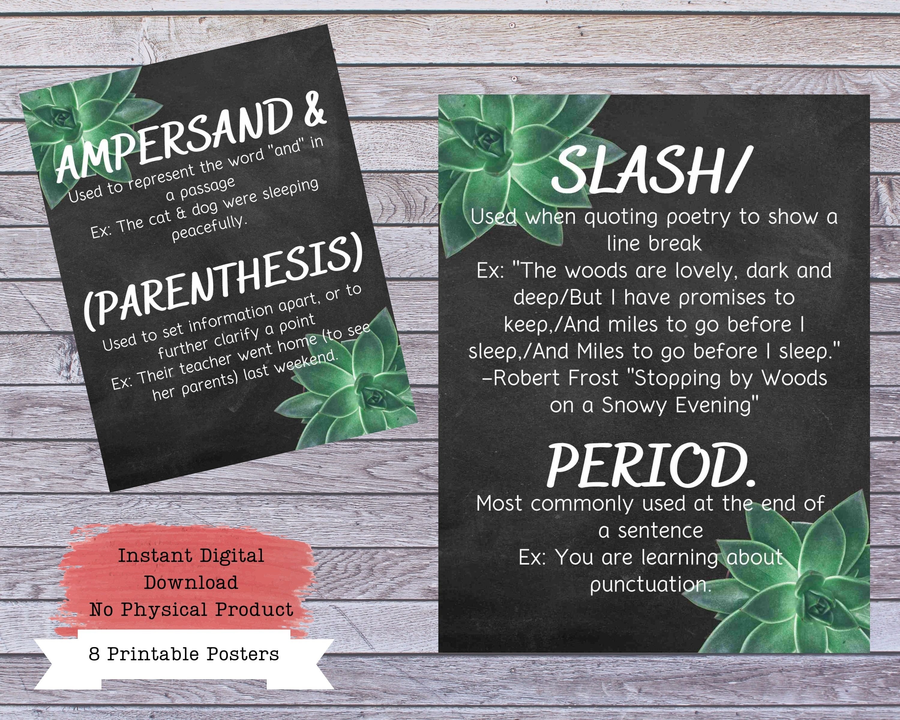 Printable ELA Poster Punctuation Poster English Teacher - Etsy Canada