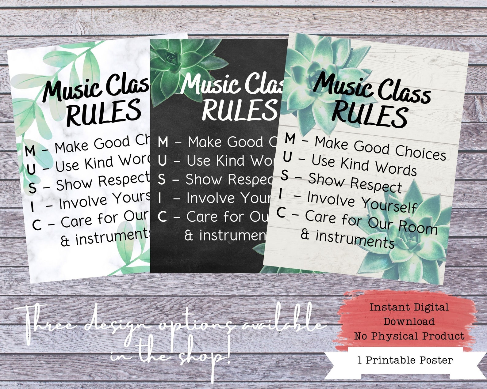 Music Class RULES Music Room Art Music Room Poster Music | Etsy