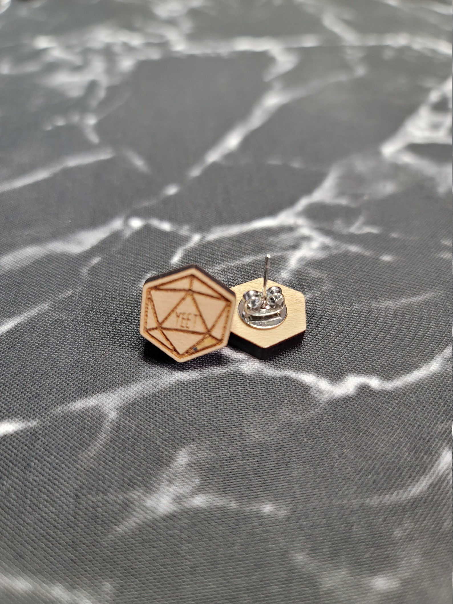 D20 Yeet Stud Earrings, D20 Dice Earrings, RPG Jewelry Gift, Geeky ...