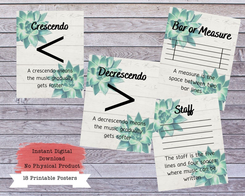 Music Poster Pack, Music Classroom, Music Room Art, Music Room Poster ...