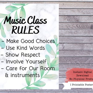 Music Class RULES, Music Teacher, Music Poster Pack, Music Room Art ...