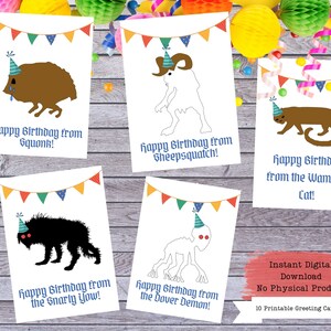 Cryptid Birthday Birthday Card Set Cryptid Hunter Weird | Etsy
