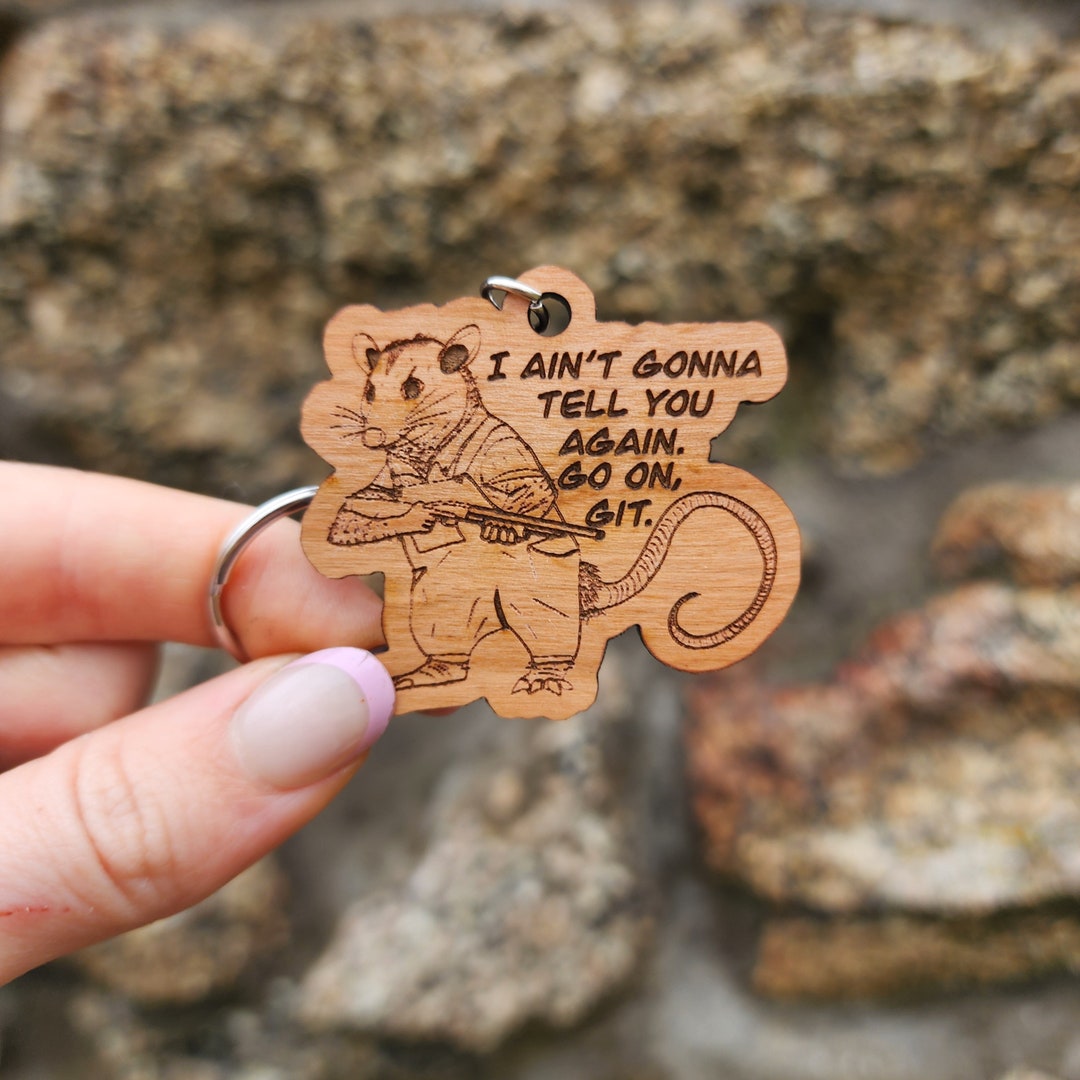 Go on Git Possum Keychain, Hillbilly Possum, Redneck Possum ...