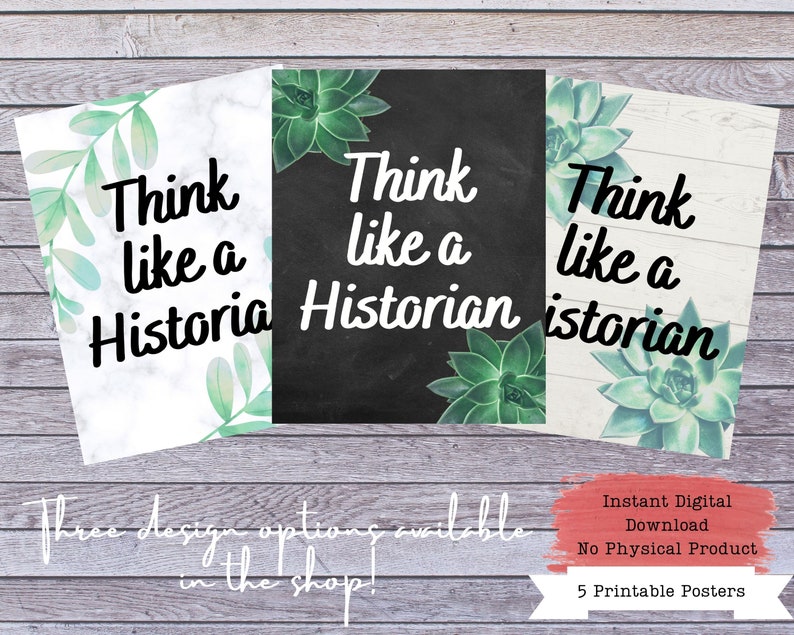 Think Like a Historian History Decor History Poster Social - Etsy