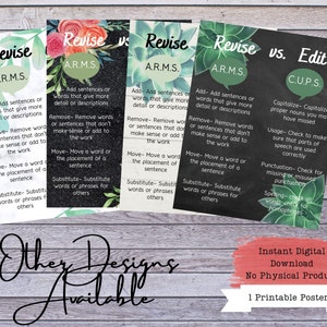 Editing Poster, Classroom Posters, Classroom Download, Writing Poster ...