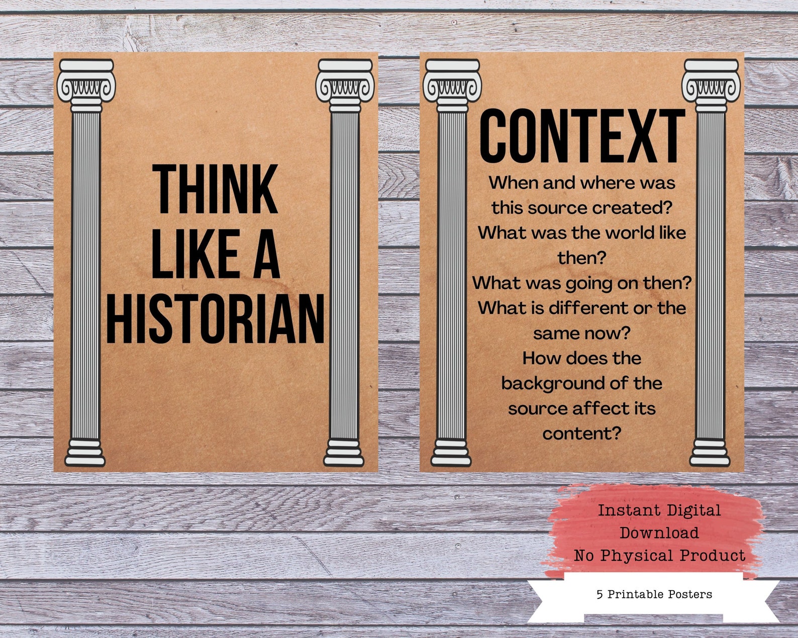 Think Like a Historian History Decor History Poster Social - Etsy