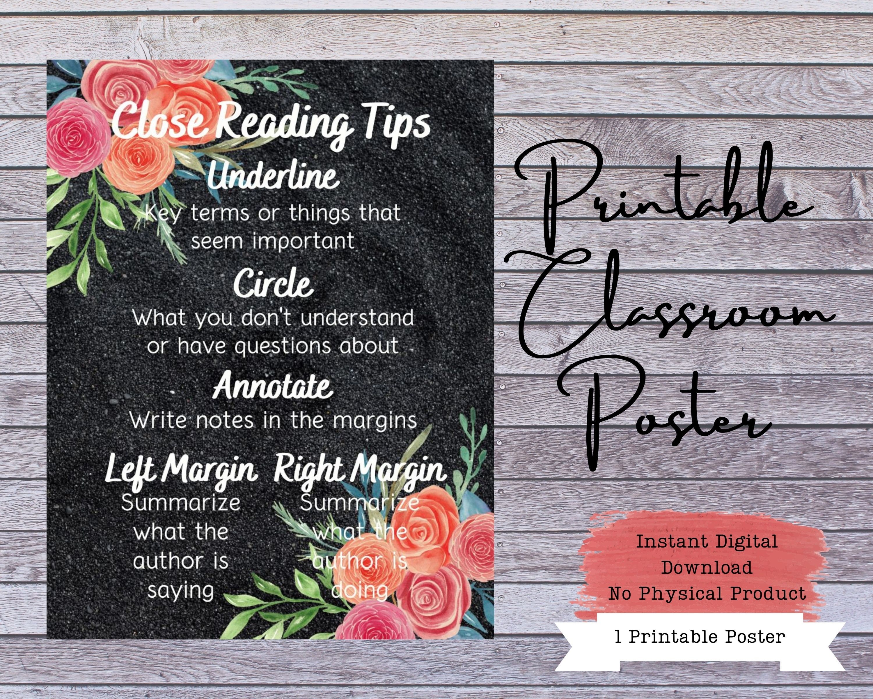 English Classroom Poster English Teacher Literature Poster - Etsy