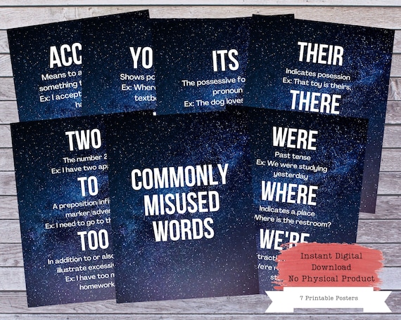 Printable Poster Set English Posters Classroom Decor - Etsy