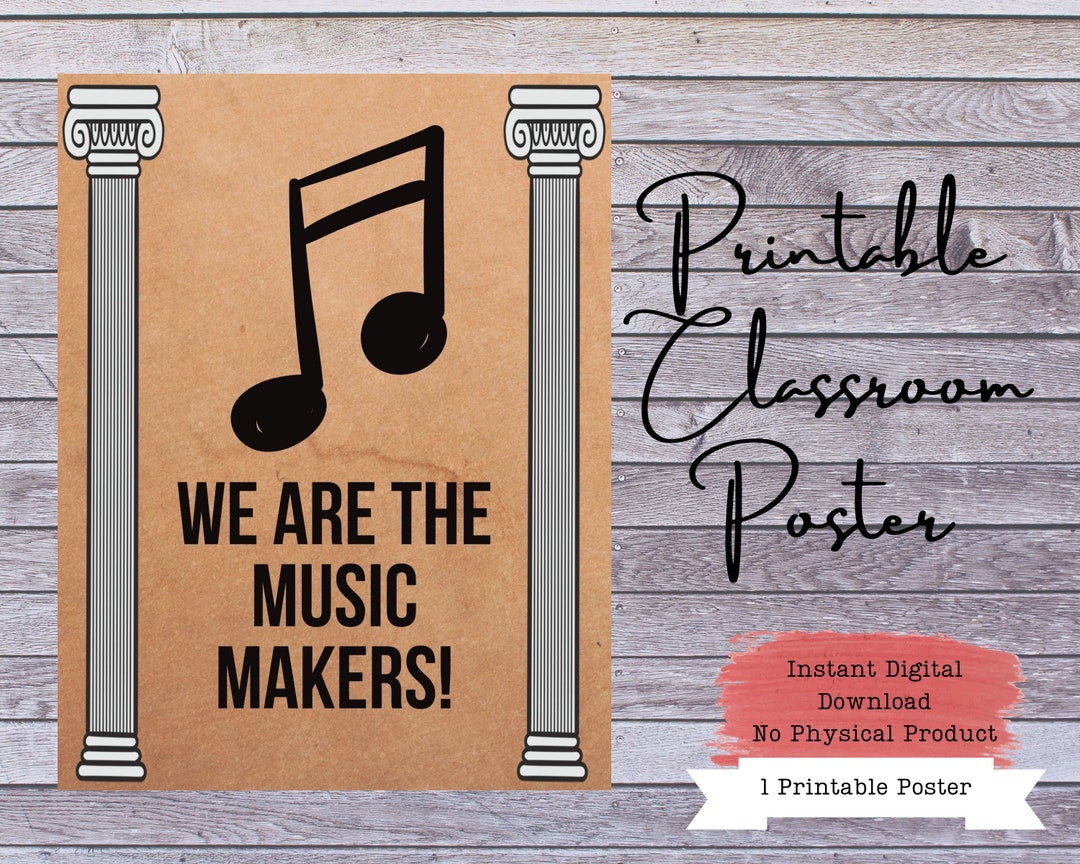 Music Maker Poster, Music Teacher, Music Poster Pack, Music Room Art ...