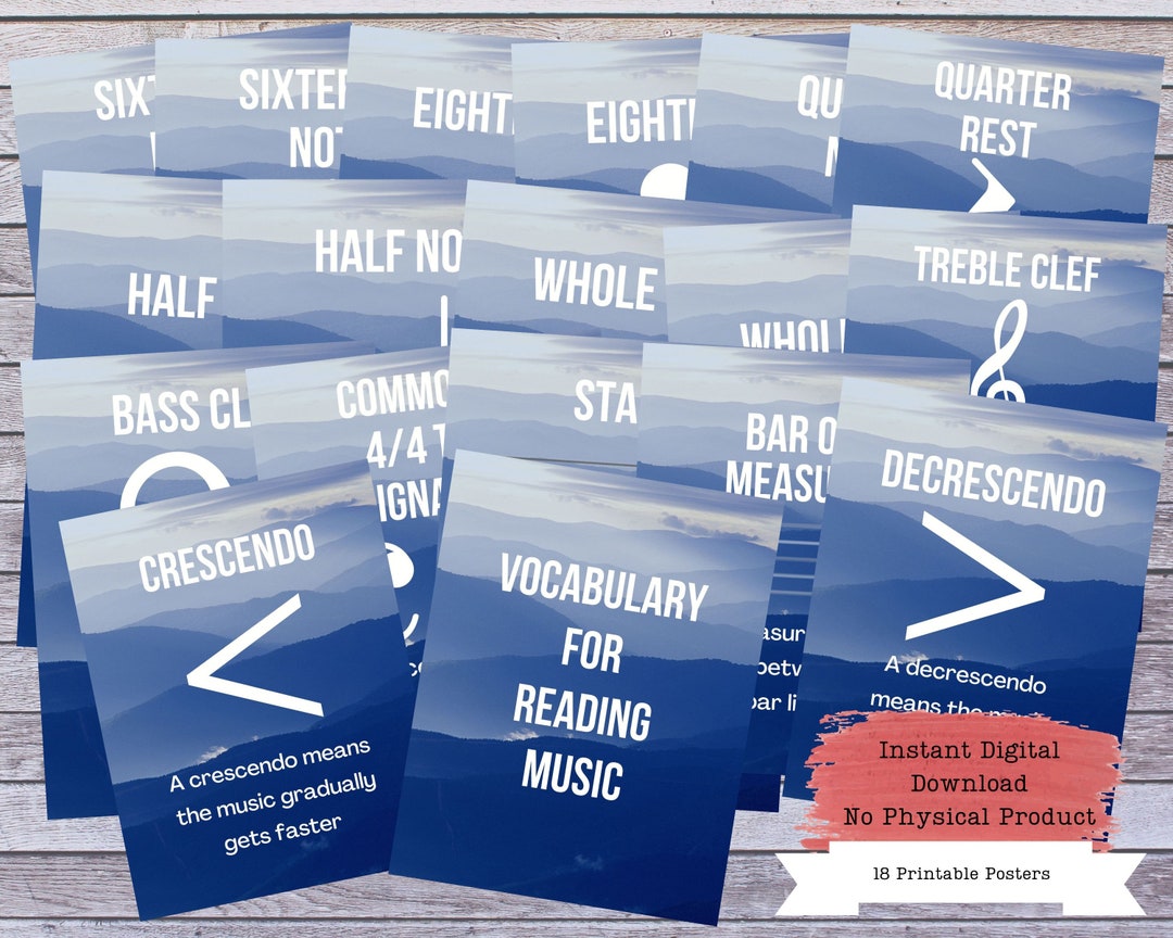 Music Poster Pack, Music Classroom, Music Room Decor, Music Room Art ...