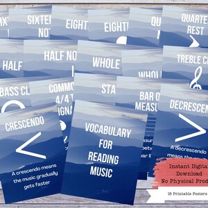 Music Poster Pack, Music Classroom, Music Room Decor, Music Room Art ...