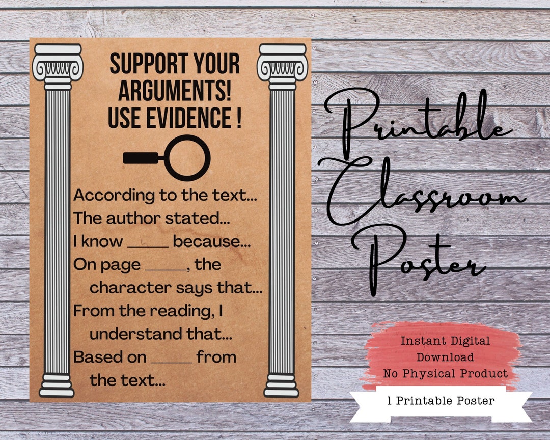 Literary Analysis Classroom Printable Teacher Poster - Etsy