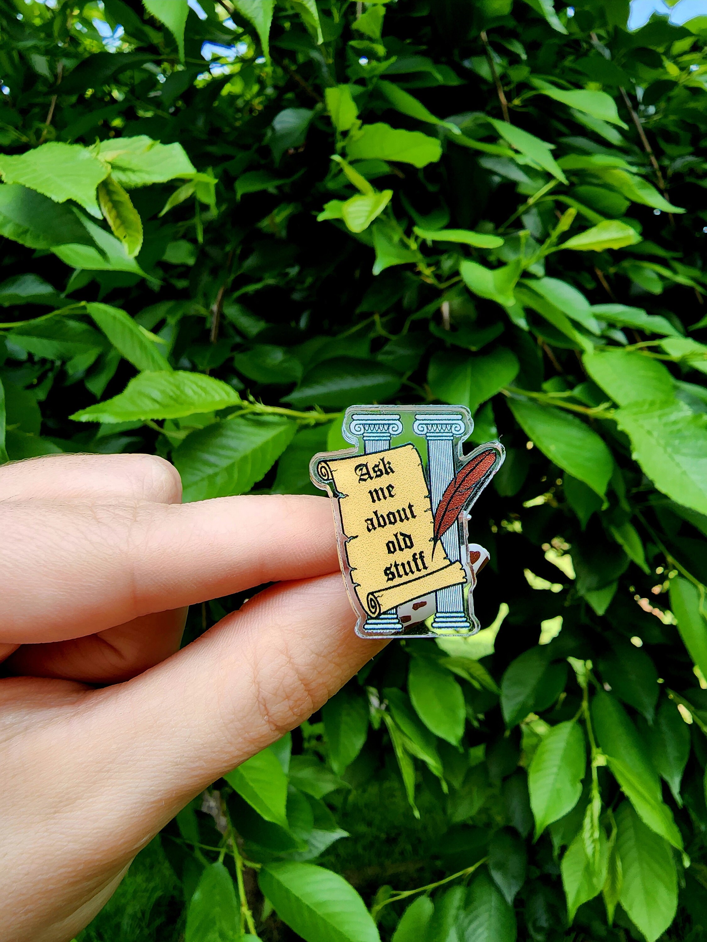 History Pin, Historian Gift, Archivist Pin, Librarian Pin, Museum Pin ...