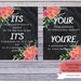 Printable Poster Set, English Posters, Classroom Decor, Grammar Poster ...
