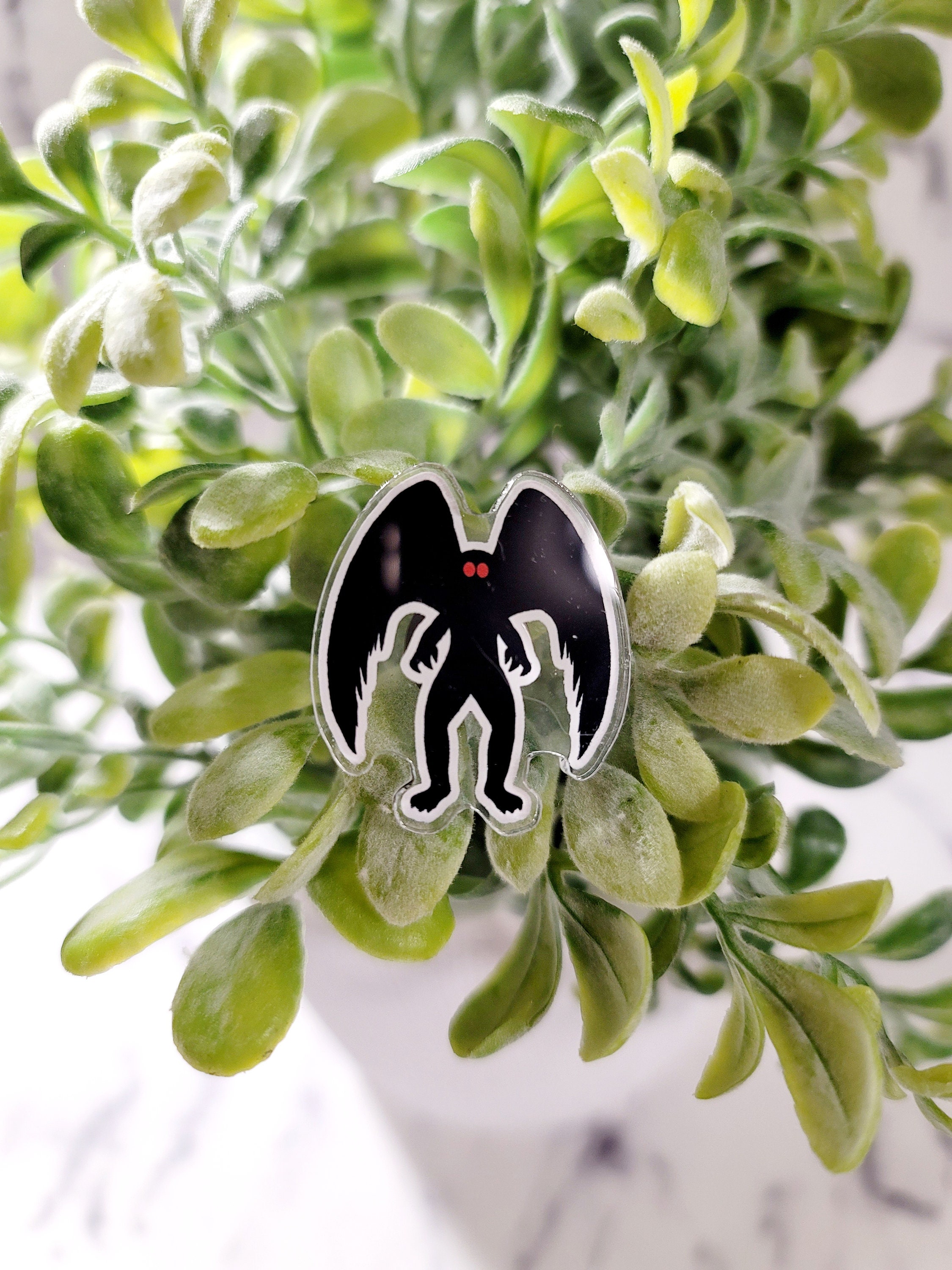 Mothman Pin, Mothman Accessories, WV Cryptid, Acrylic Pin, Cryptid Core ...