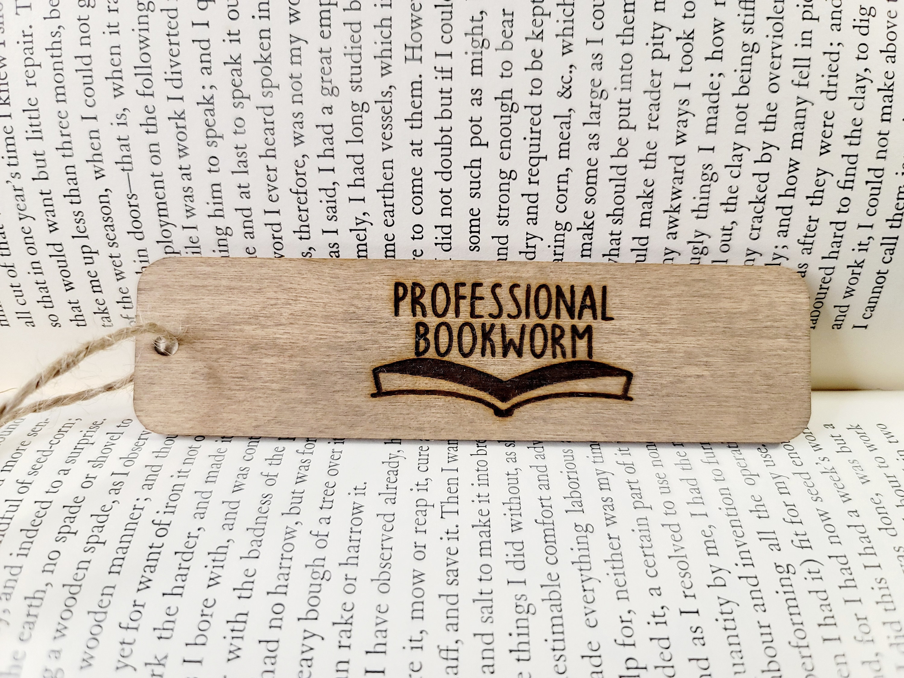 Professional Bookworm, Librarian Bookmark, Book Lover Gift, Bookmark ...