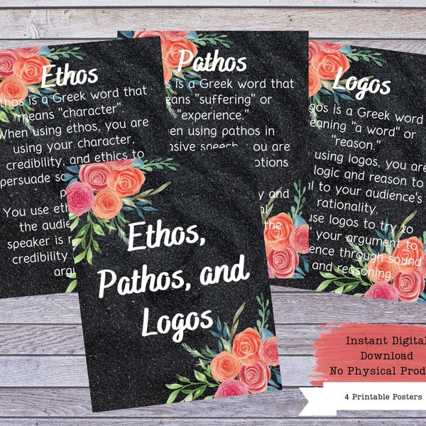 Ethos Pathos Logos Posters - Etsy