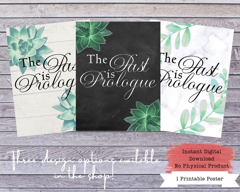 The Past is Prologue History Class History Poster Social - Etsy