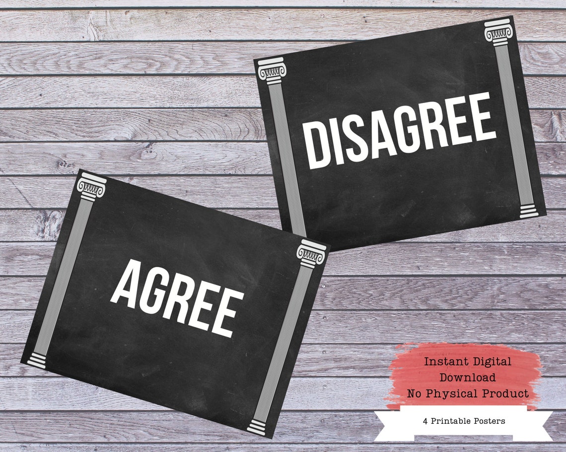 Four Corners Activity Posters, 4 Corners Activity, Classroom Discussion ...