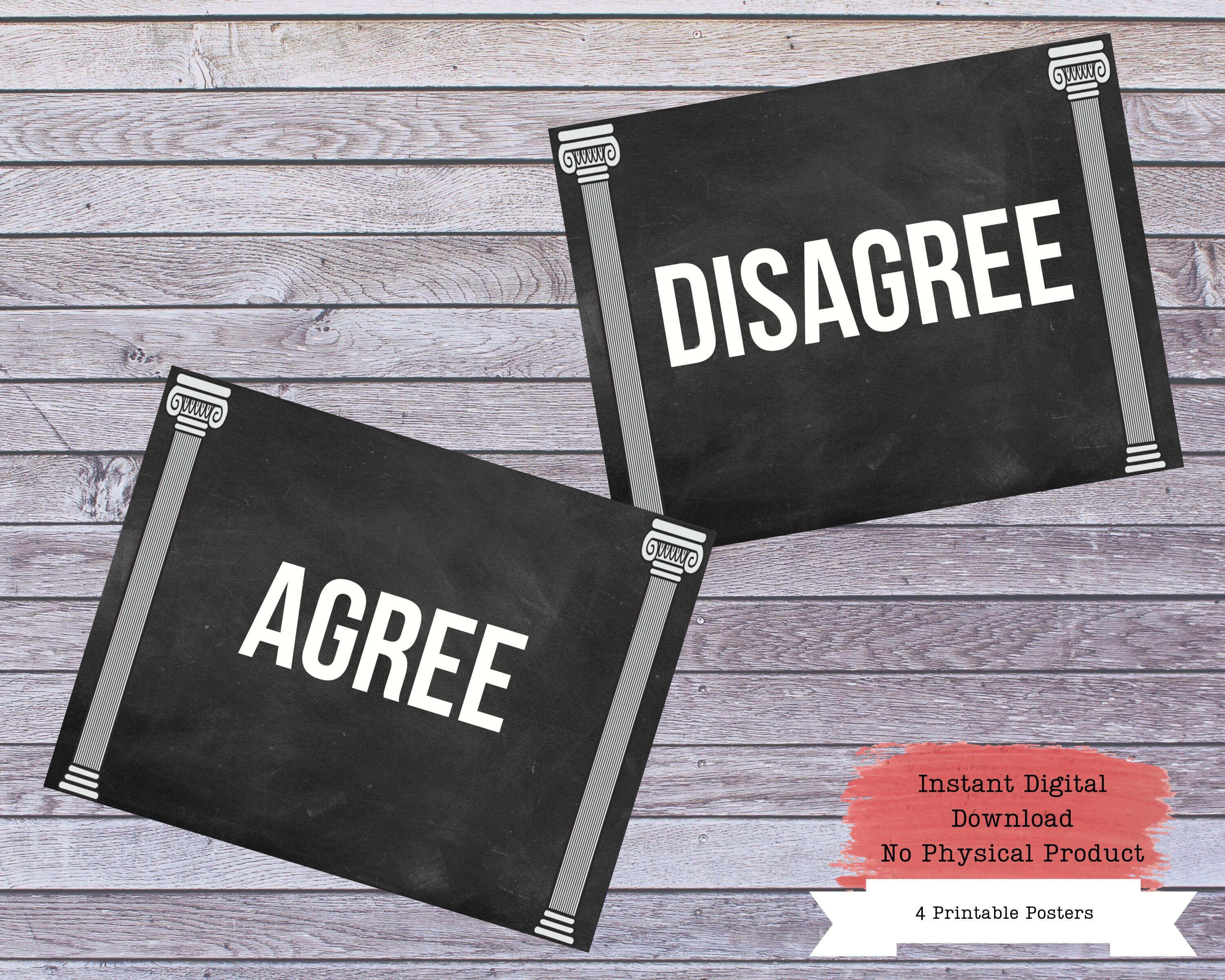 Four Corners Activity Posters, 4 Corners Activity, Classroom Discussion ...