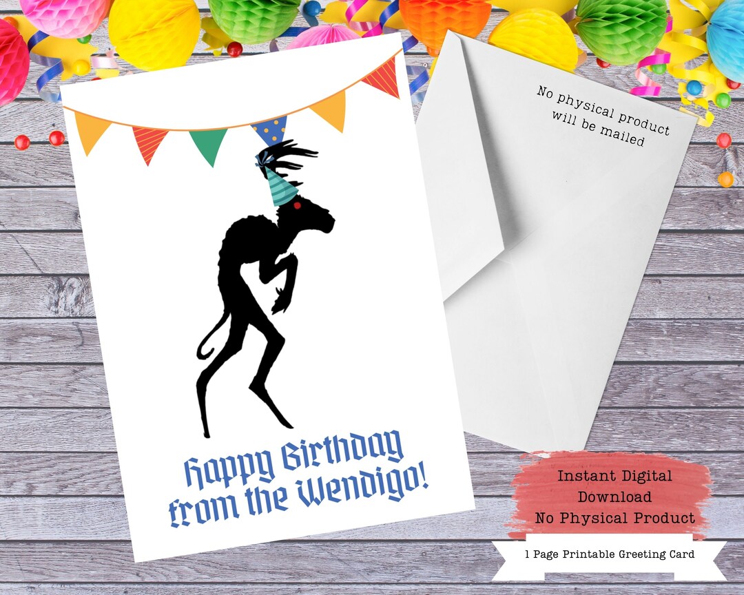 Wendigo, Cryptid Hunter, Weird Cards, Cryptid Birthday, Cryptid Cards ...