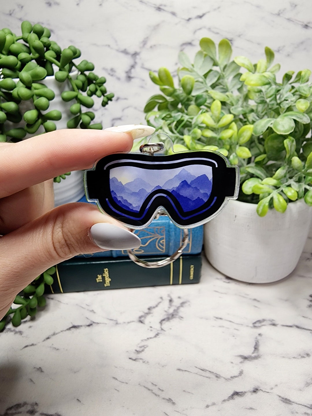 Snow Goggles Keychain, Ski Gifts, Ski Keychain, Skiing Keychain ...