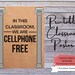 Cellphone Free Classroom Poster, Phone Free Class, No Phones Classroom ...