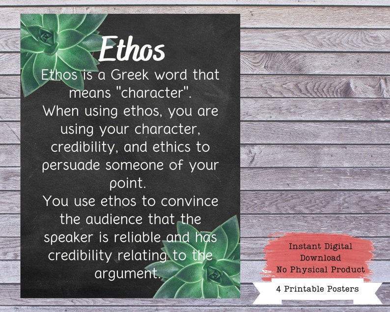 Ethos Pathos Logos, Aristotle Poster, Essay Writing, Classroom ...