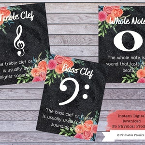 Music Poster Pack, Music Classroom, Music Room Decor, Music Room Art ...