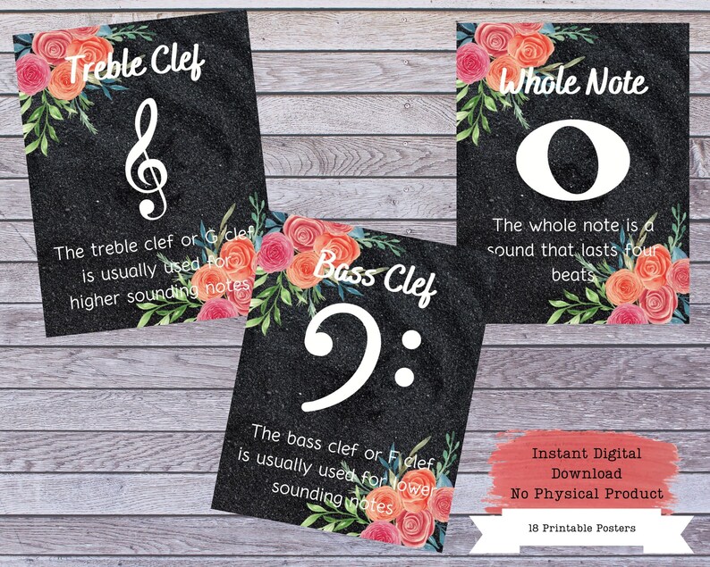 Music Poster Pack, Music Classroom, Music Room Decor, Music Room Art ...