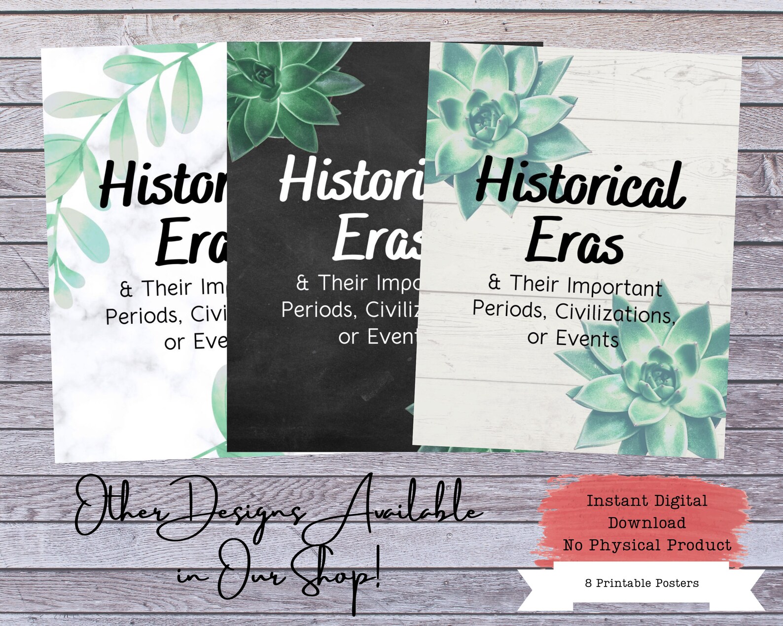 Historical Eras Printable Posters History Timeline World - Etsy
