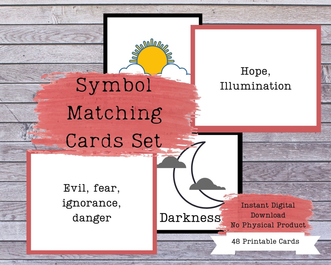Symbols Matching Game, English Game, Book Games, Literary Devices ...