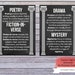 Fiction Literary Genres Printable Poster Set, Literary Posters ...