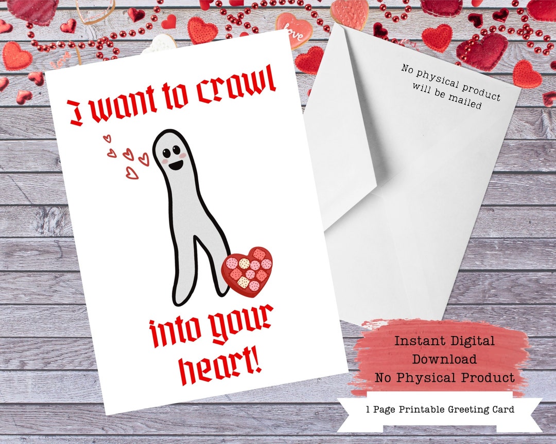 Fresno Nightcrawler, Printable Valentine, Printable Cards, Cryptid Art ...