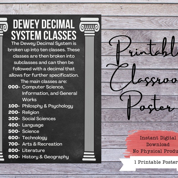 Dewey Decimal System - Etsy