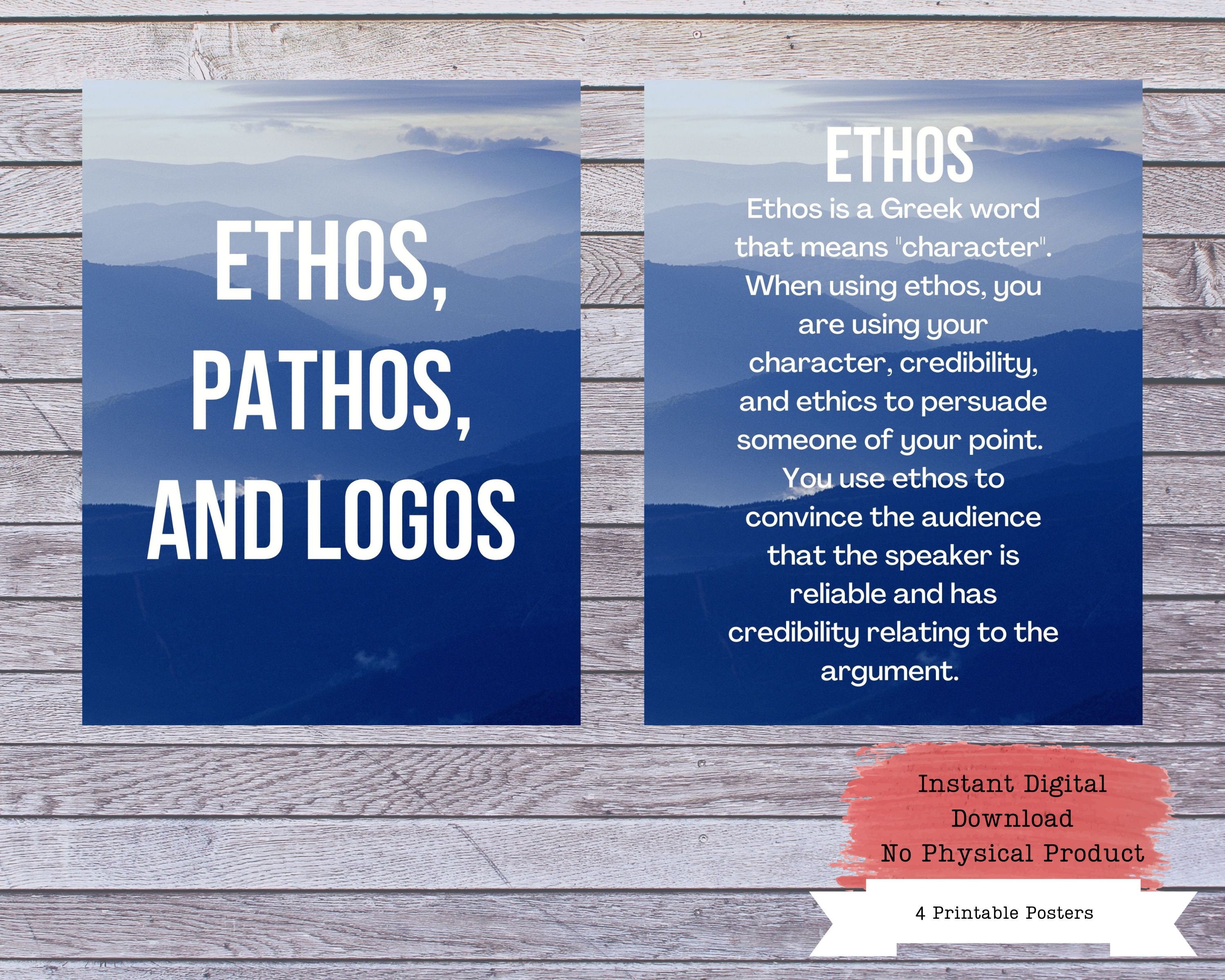 Ethos Pathos Logos Aristotle Poster Essay Writing Classroom - Etsy