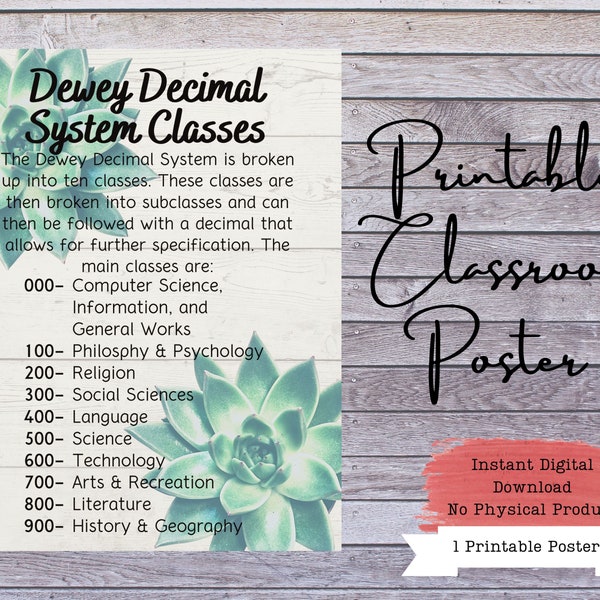 Dewey Decimal System - Etsy