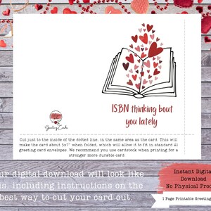 Librarian Valentine, Book Valentine Card, Valentines for Readers ...