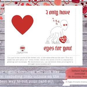Cryptid Valentines, Printable Cards, Printable Valentines, Valentines ...