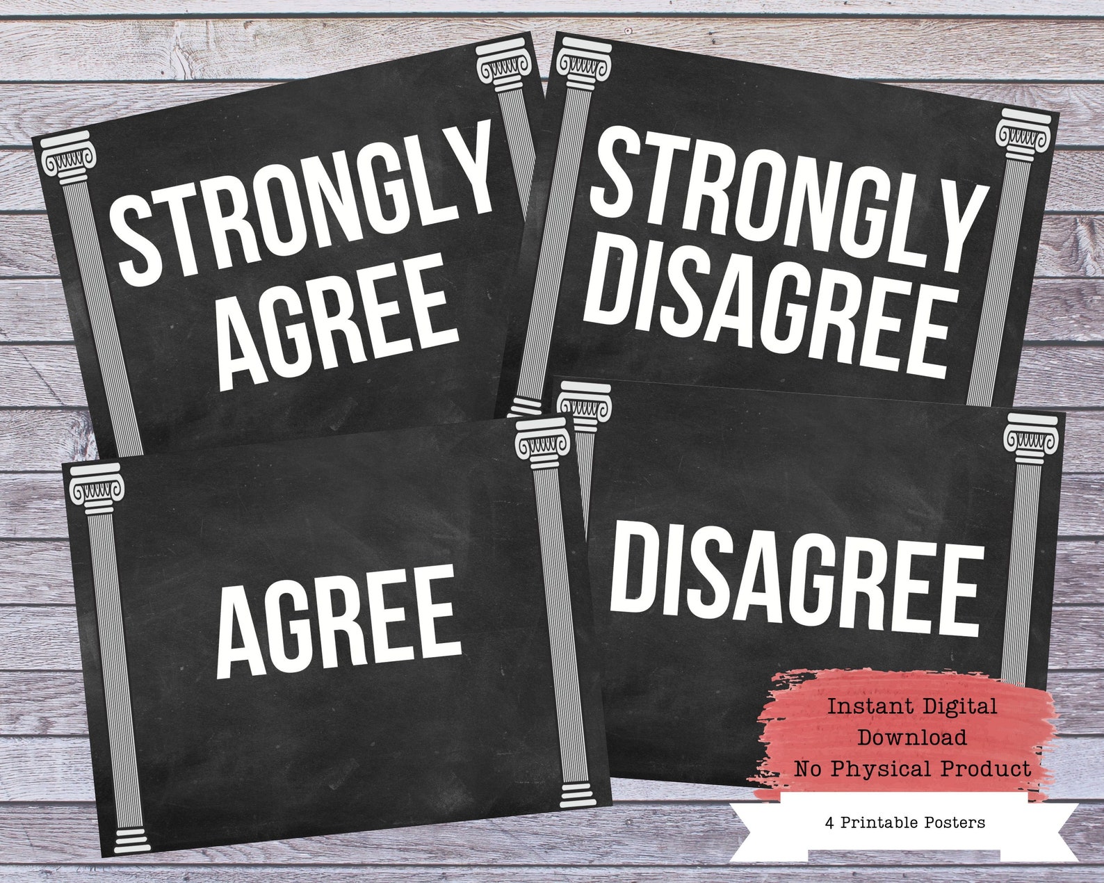 Four Corners Activity Posters, 4 Corners Activity, Classroom Discussion ...