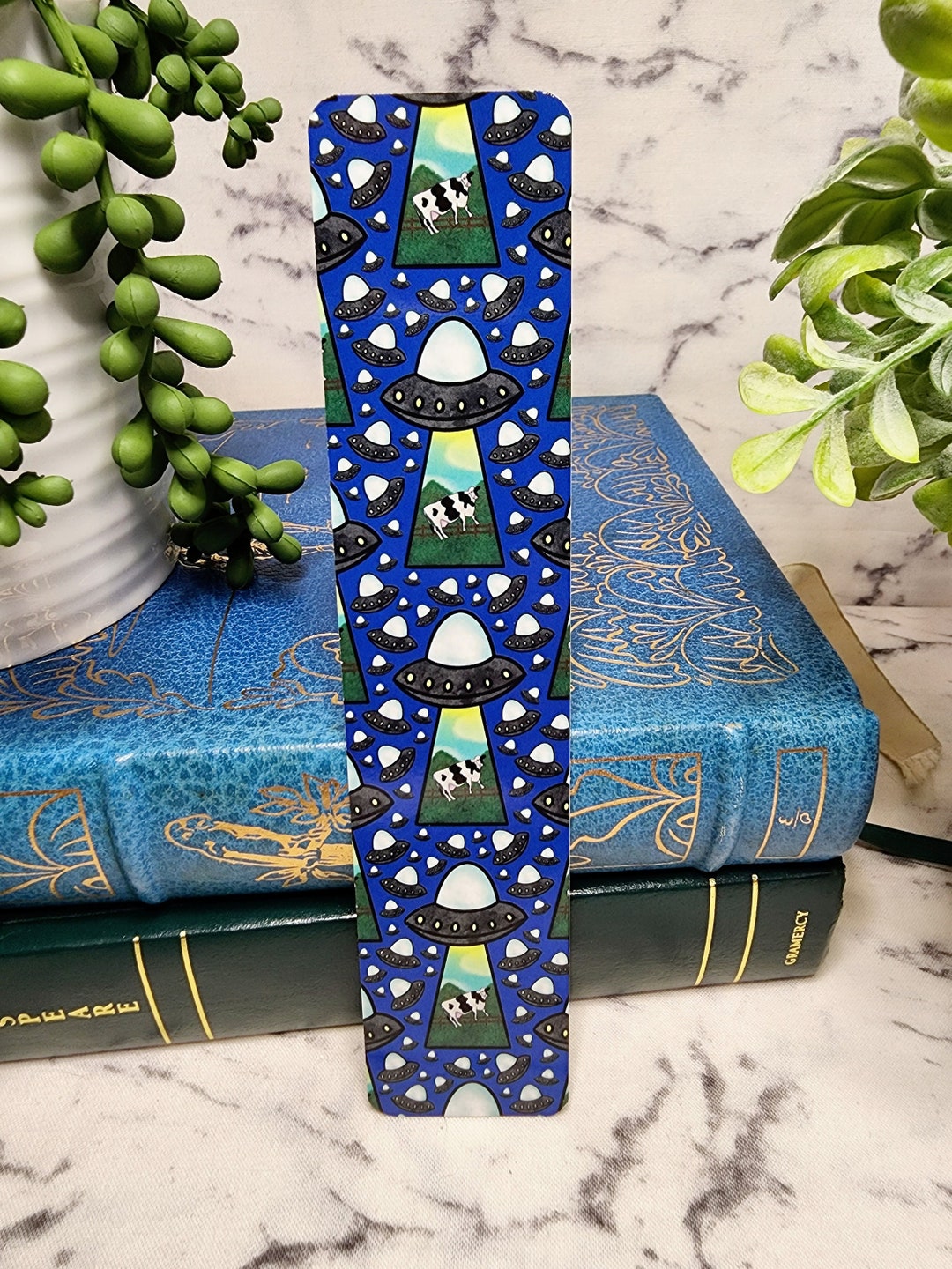 Alien Bookmark, Space Bookmark, Flying Saucer, Spaceship Gifts, Alien ...