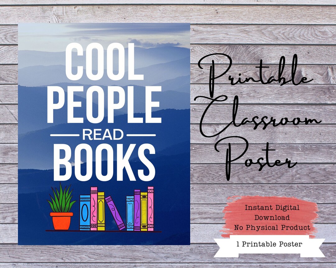 Read Books Poster, Reading Posters, Book Classroom Decor, English ...