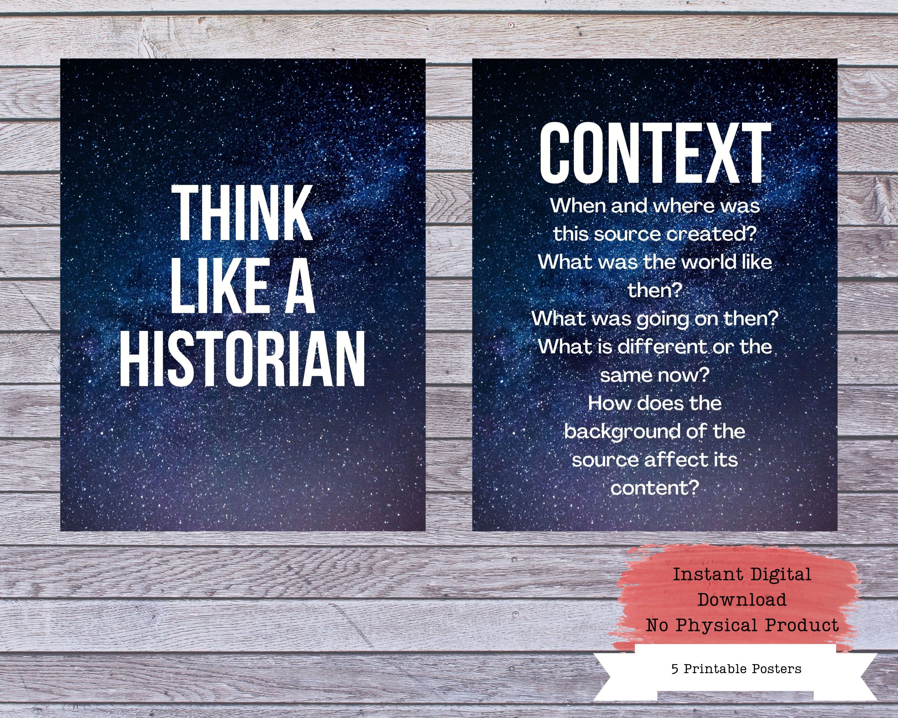Think Like a Historian History Decor History Poster Social - Etsy